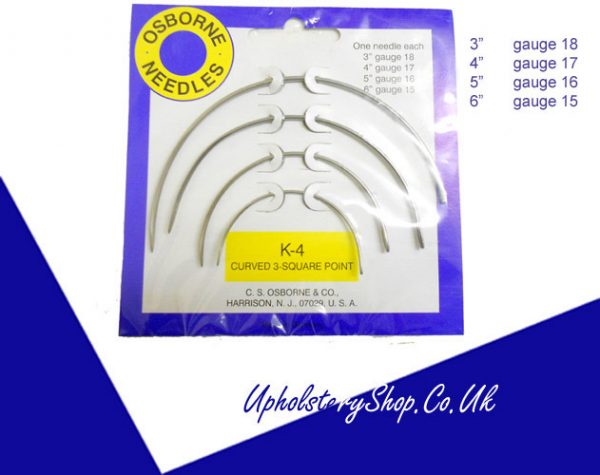Osborne 3 Square Point Needle Kit K-4 - UpholsteryShop.Co.Uk