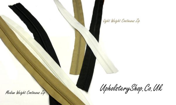 Light Weight Continuous Zip - UpholsteryShop.Co.Uk